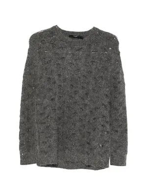 SEVENTY VENEZIA Open-knit Sequined Sweater