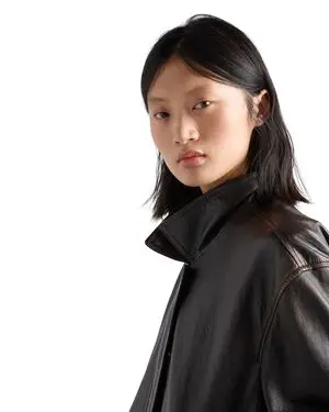Prada Nappa Leather Jacket With Vintage Treatment - Brown
