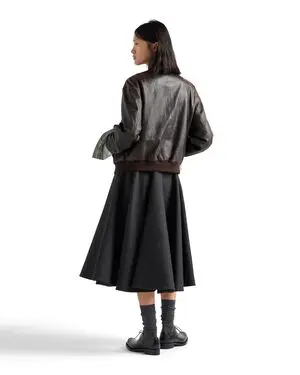 Prada Nappa Leather Jacket With Vintage Treatment - Brown