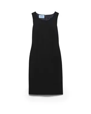 Prada Stretch Fabric Sheath Dress With Round Neck And Back Zipper
