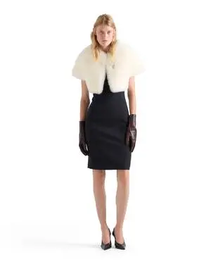 Prada Stretch Fabric Sheath Dress With Round Neck And Back Zipper