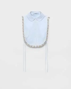 Prada Embellished Poplin Tie Vest - Astro