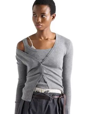 Prada Ribbed Knit Cashmere Tank Top