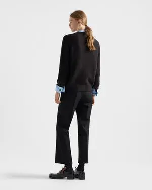 Prada Wool And Cashmere Crew-neck Sweater - Ebony