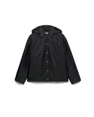 Prada Lightweight Re-nylon Blouson Jacket With Removable Hood