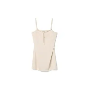 Miu Miu Silk Mini-dress - Natural