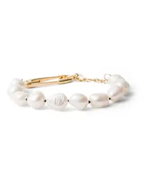 Prada Metal Bracelet With Pearls