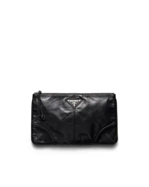 Prada Leather Pouch - Black