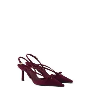 Prada Suede Slingback Pumps - Red