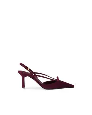 Prada Suede Slingback Pumps - Red
