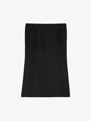 Alexander McQueen Light Tweed Bumster Skirt