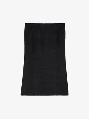 Alexander McQueen Light Tweed Bumster Skirt