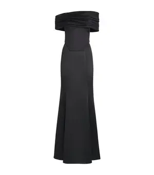 Solace London Corseted Alta Gown - Black