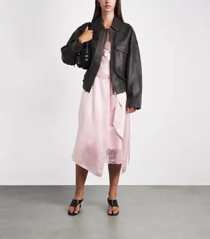 Staud Eugene Distressed Leather Jacket