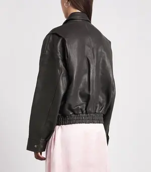 Staud Eugene Distressed Leather Jacket
