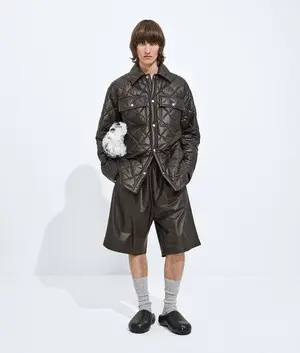 Bottega Veneta Leather Quilted Overshirt