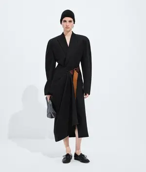 Bottega Veneta Wool Grain De Poudre Skirt - Double Black