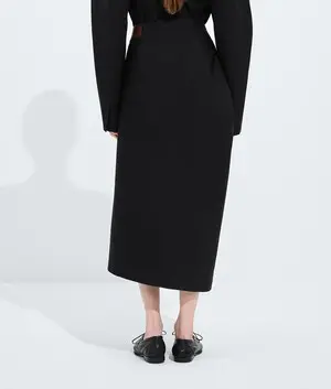 Bottega Veneta Wool Grain De Poudre Skirt