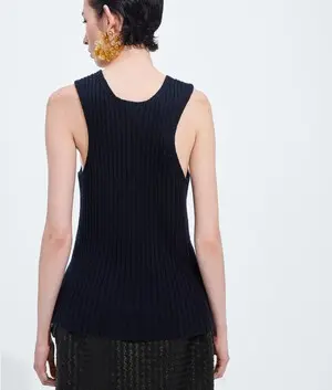 Bottega Veneta Merino Wool Rib Tank Top