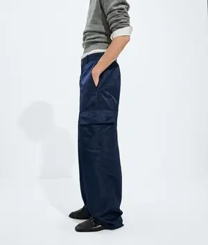 Bottega Veneta Satin Nylon Cargo Pants