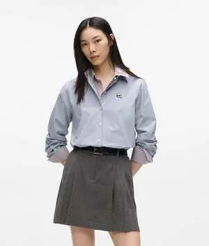 Karl Lagerfeld Ikon Checked Shirt - White-blue Ikon Check