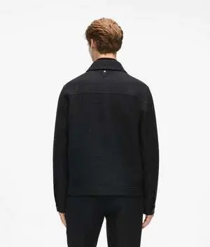 Karl Lagerfeld Bouclé Zip-up Jacket