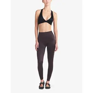 NIKESKIMS Satin Shine High-waist Bonded 7/8 Leggings - Resin