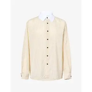 Bottega Veneta Pinstripe Shirt - Parchment/brunel