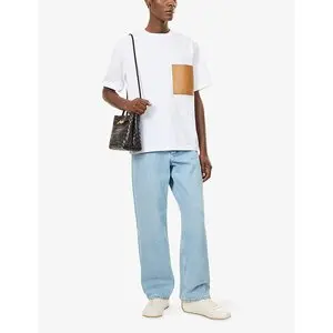 Bottega Veneta Leather-pocket Cotton T-shirt - White
