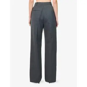 SELF-PORTRAIT Pleated Tailored Wool-blend Trousers