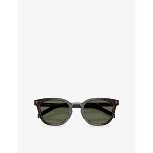 Prada Pr C01sd Round-frame Acetate Sunglasses - Brown