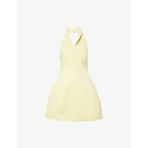 Oddmuse Zip Collar Cotton-blend Mini Dress