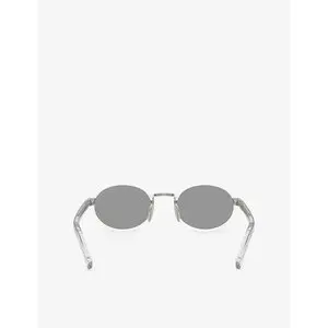 Prada Pr B56s Round-frame Metal Sunglasses