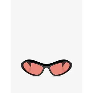 Prada Pr A20sf Cat-eye Acetate Sunglasses - Black