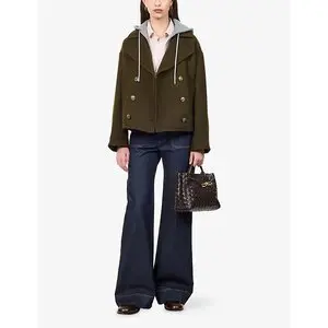 Veronica Beard Franklin Layered-hood Wool-blend Coat
