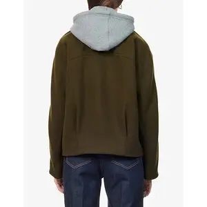 Veronica Beard Franklin Layered-hood Wool-blend Coat