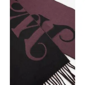 VIVIENNE WESTWOOD Half-logo Double-face Wool Scarf