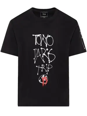 Y3 T-shirt Tokyo Paris Trip - Black