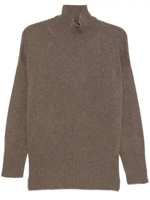 ROBERTO COLLINA Wool And Cashmere Turtleneck Sweater - Brown