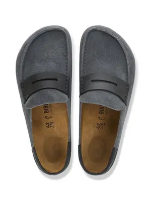 BIRKENSTOCK Suede Mule Loafers - Grey