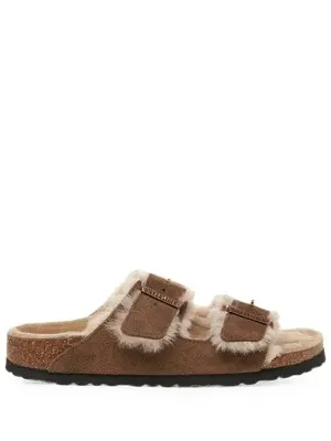 BIRKENSTOCK Arizona Sandals In Shearling And Suede - Brown