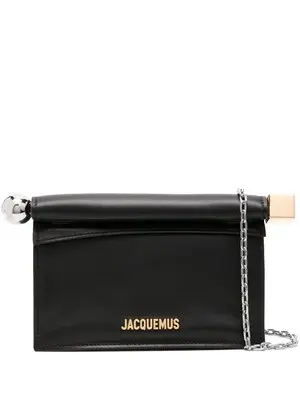 Jacquemus Small Round Square Clutch - Black