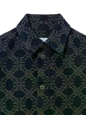 Off-White Arrow Monogram Jacquard Denim Shirt
