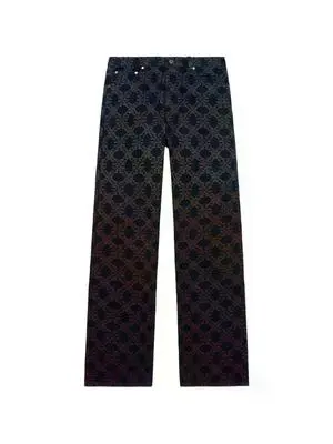 Off-White Arrow Monogram Degradé-jacquard Relaxed Fit Jeans