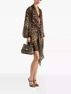 Dolce & Gabbana Animal Print Chiffon Dress