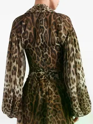 Dolce & Gabbana Animal Print Chiffon Dress