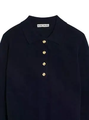 BLAZÉ MILANO Button-up Polo Sweater