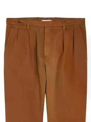 Boglioli Pleated Straight-leg Trousers - Brown