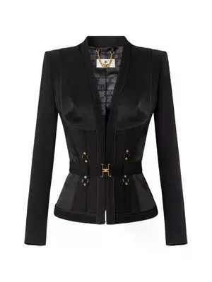 Elisabetta Franchi Belted Panelled Blazer