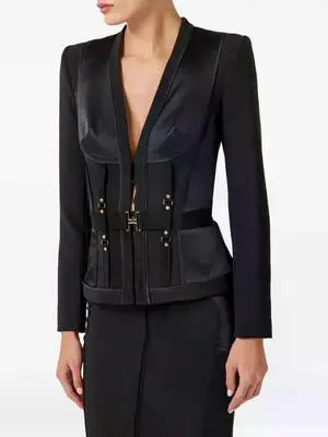 Elisabetta Franchi Belted Panelled Blazer